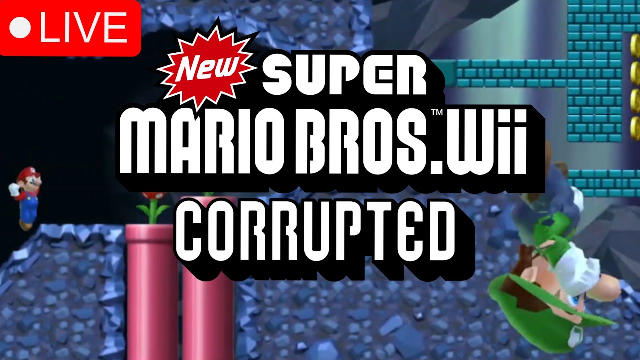 New Super Mario Bros. Wii, But It Slowly Gets More Corrupted - YouTube