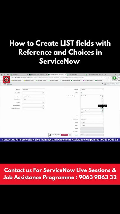 How to Create LIST fields with Reference and Choices in ServiceNow #servicenow - YouTube