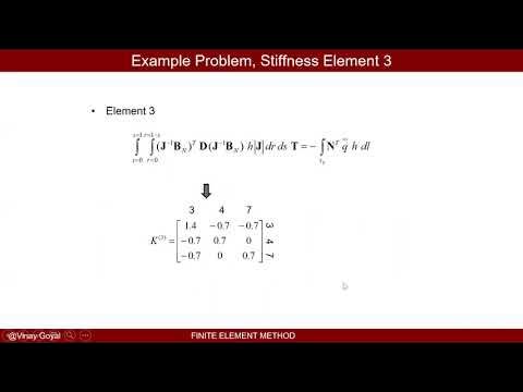 Finite Element Method: Lecture 17E - 2D Heat Transfer Isoparametric Element Example Problem ...