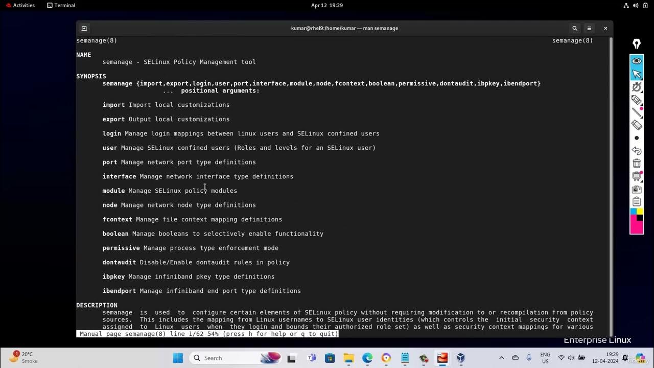 84 List and identify SELinux file and process context - YouTube