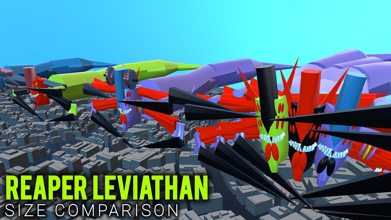 Reaper Leviathan Monster Size Comparison | 3D Sea Monster Size ...