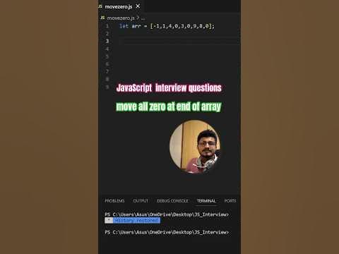 Javascript Interview Question-Move all zero at the end of the array #javascript #js #coders # ...
