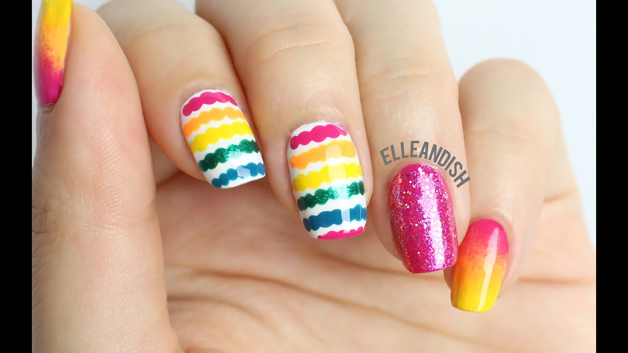 Easy Nail Art HOW TO Dotted Lines YouTube Easy Nail Art HOW TO Dotted Lines YouTube
