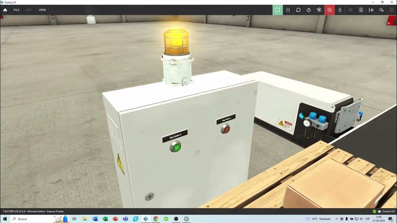 Ejercicio Pusher Factory IO Control IO - YouTube