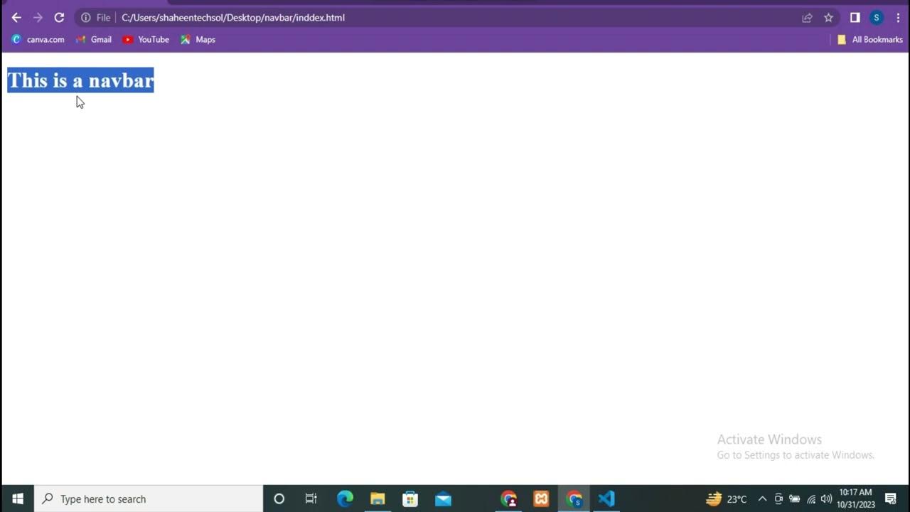 How To Create Responsive Navbar Using Html Css Navigation Menu Web Development Tutorial