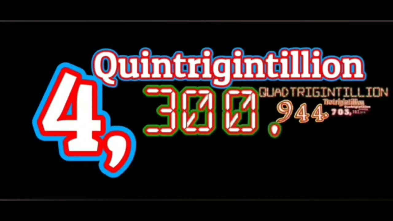 Numbers 1 Trigintillion to 1 Quadragintillion 10¹²³ - YouTube