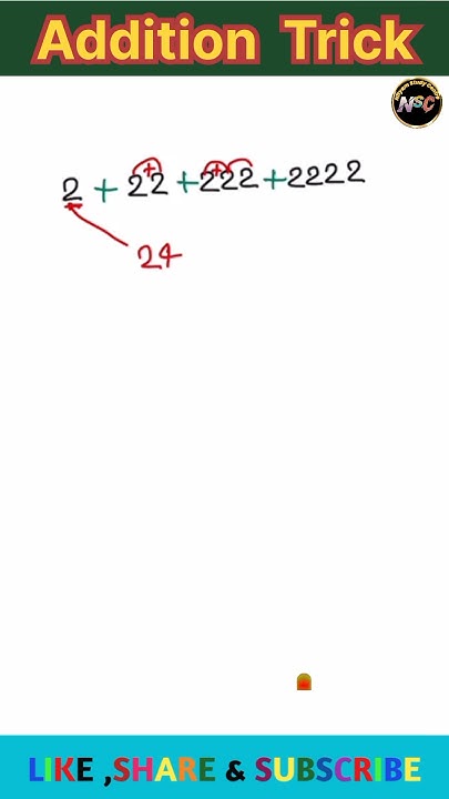 Shortcut Addition Trick | Addition Trick | Math Short Trick #maths #shorts #addition - YouTube