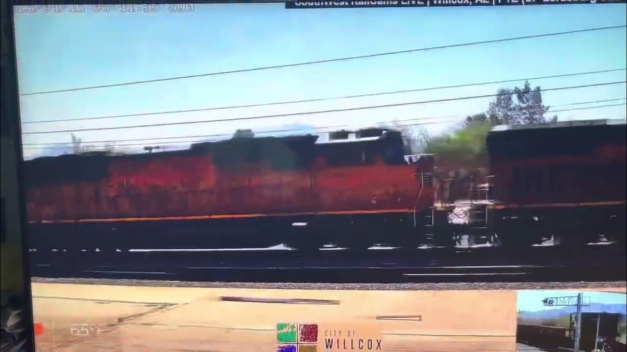 UP 8103 Leads Eastbound Autorack and Stack Train Passes Through Wilcox AZ - YouTube