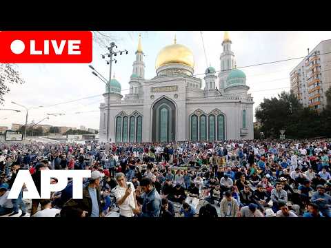 LIVE | Eid al-Fitr Celebrations in Moscow See Massive Crowds at Cathedral Mosque for Prayers | APT