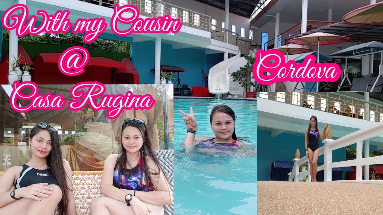 Swimming with cousin | Casa Rugina Cordova Cebu - YouTube