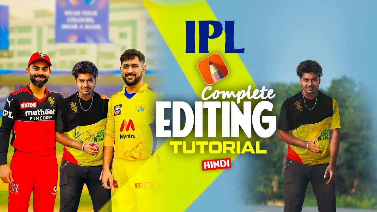 Photo Edit with Virat Kohli and Ms Dhoni | Ipl photo editing tutorial ...