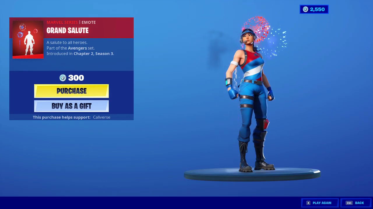 Grand Salute - Fortnite - Emote - YouTube