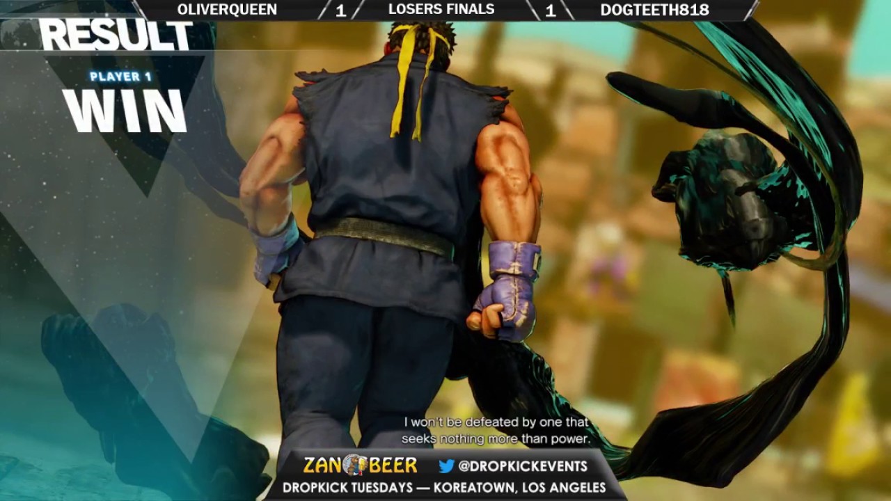 Losers Finals: OliverQueen (Ryu) vs dogteeth818 (M. Bison) – Dropkick ...