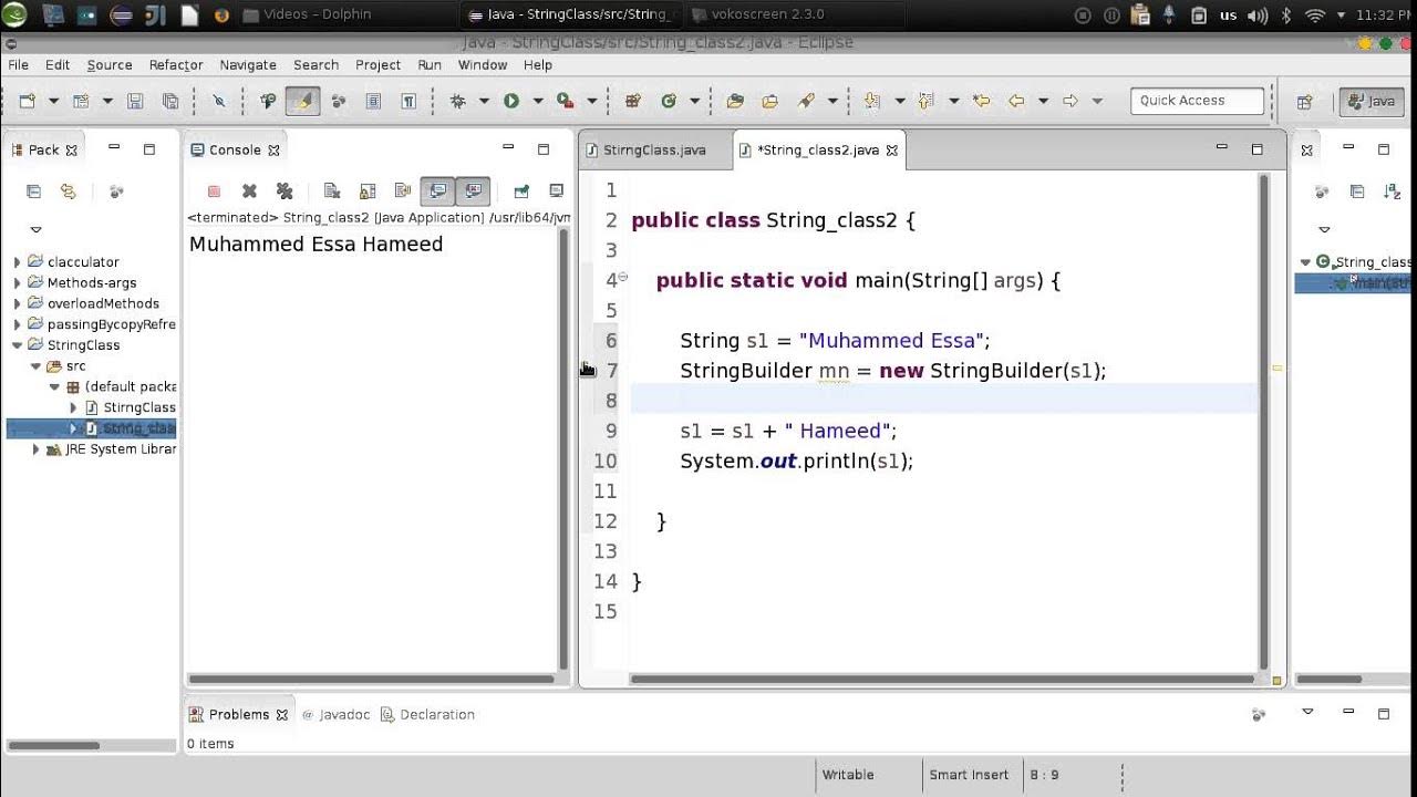 62 Java String StringBuilder StringBuffer جافا نوعين من طرق التلاعب مع النصوص - YouTube