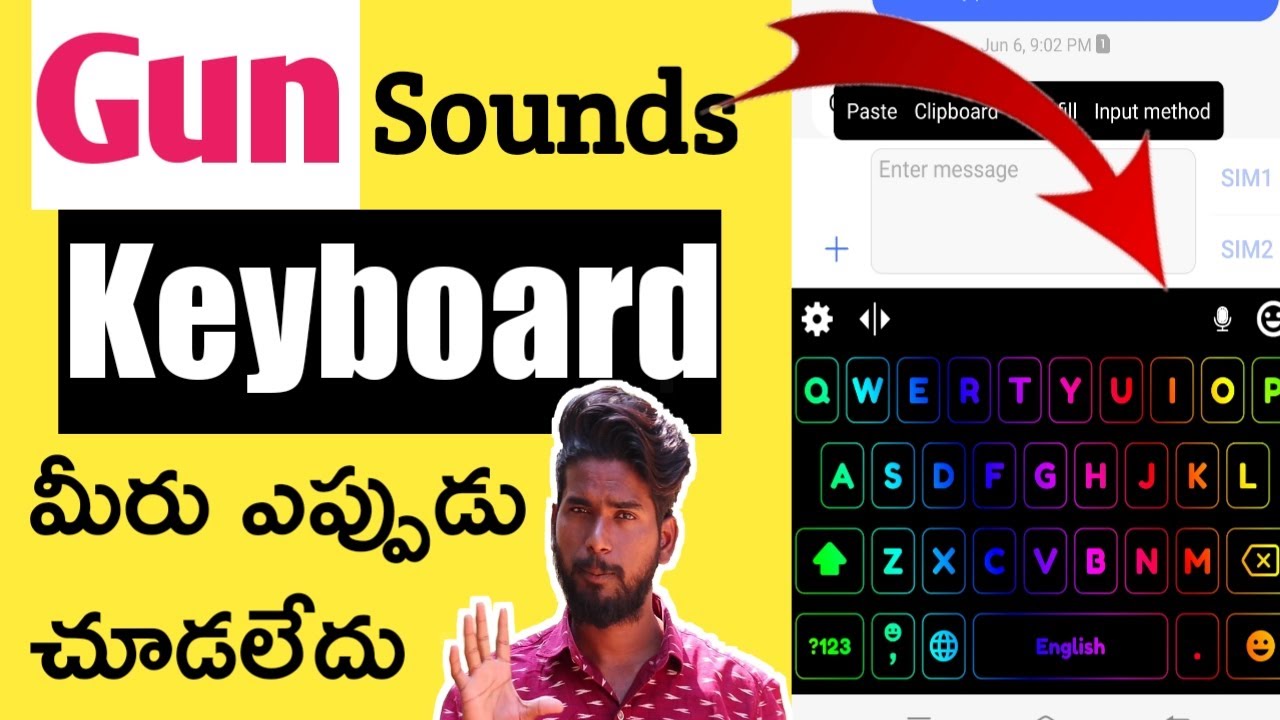 Amazing LED Keyboard For Android Speciality is GUN sounds || KYW - YouTube