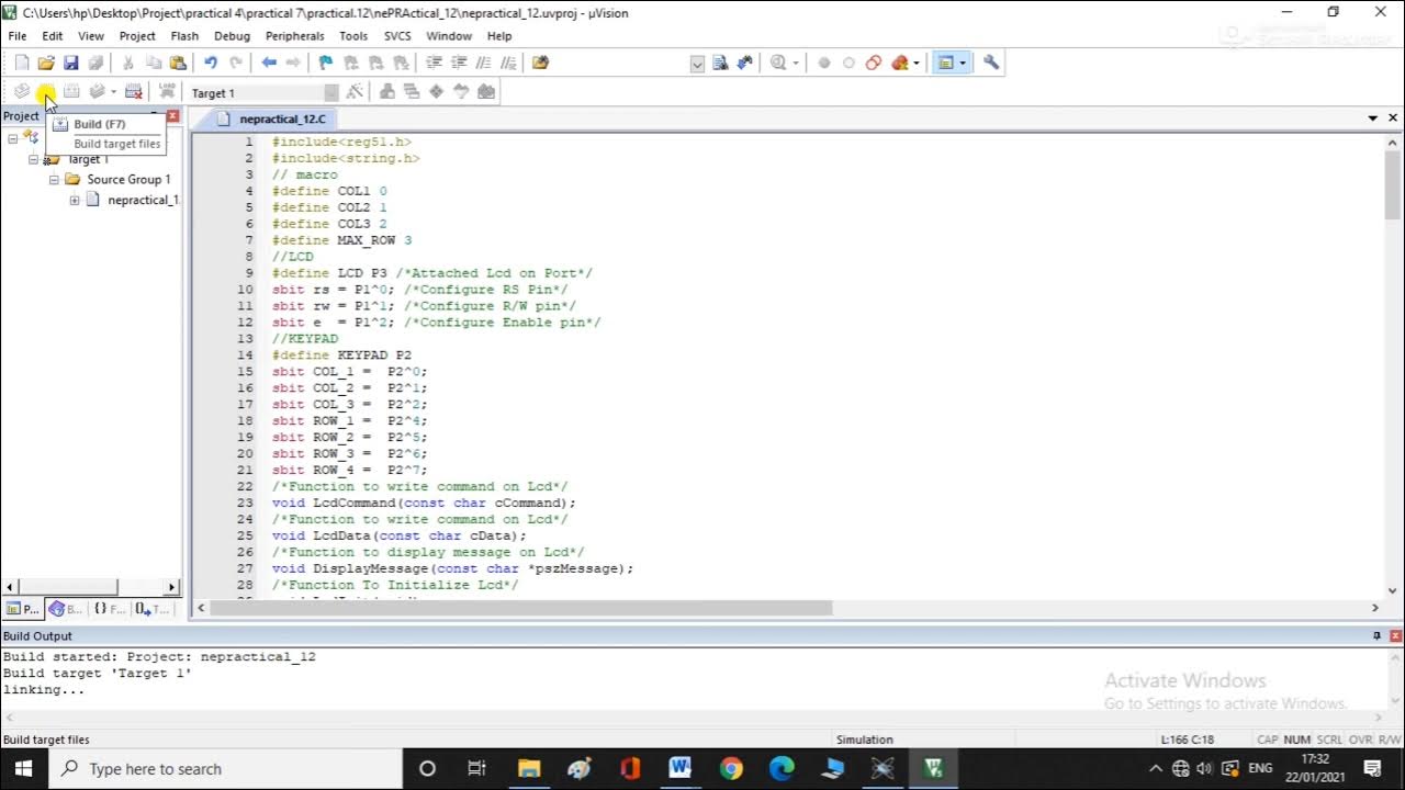 Practical 12: Interface AVR and write C program to read code from 4×4 ...