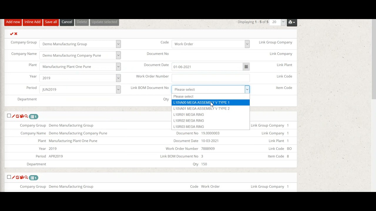 How to create a Work Order for BOM Items. - YouTube