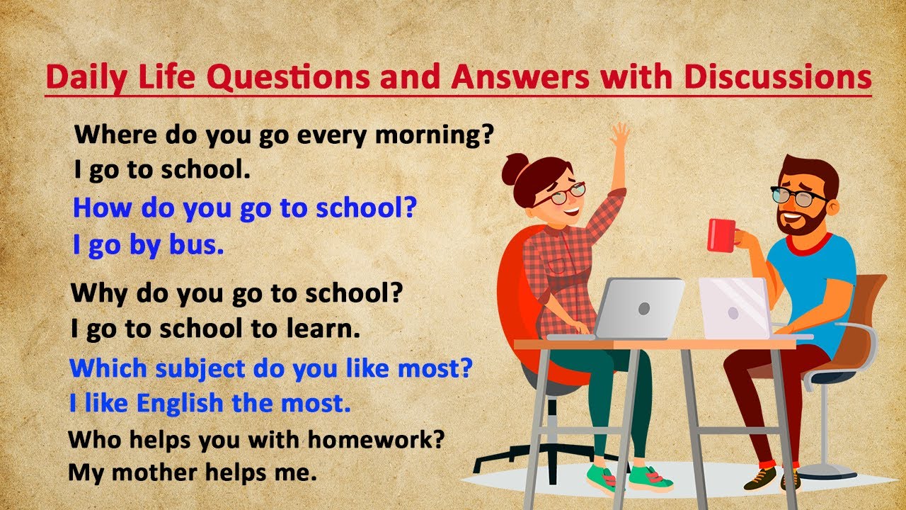 Daily Life English Questions and Answers | Simple Conversations for ...