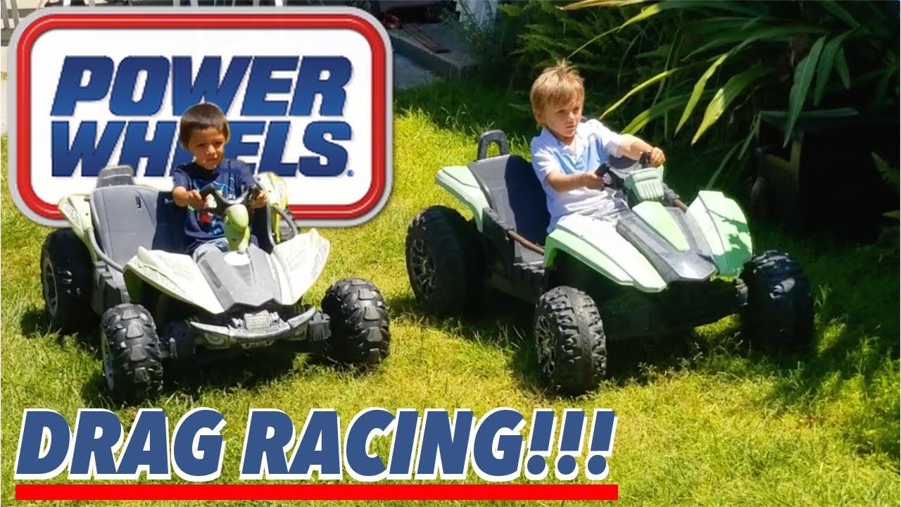 Power Wheels Drag Racing || see Burnouts and wheelstands!!! - YouTube