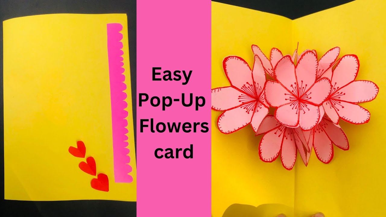 New POP UP FLOWER CARDS tutorial | DIY| Paper work| Paper cards # ...