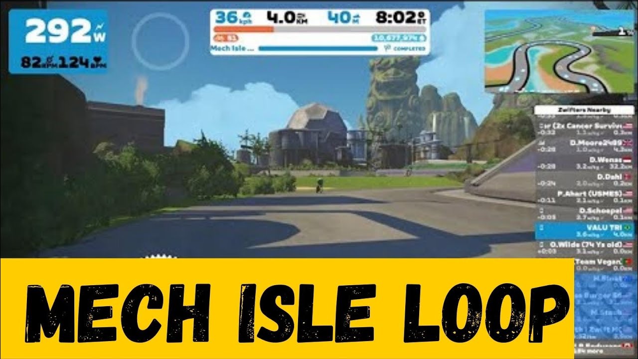 NOVA ROTA MECH ISLE LOOP - NOVO MAPA URUKAZI DO ZWIFT - YouTube
