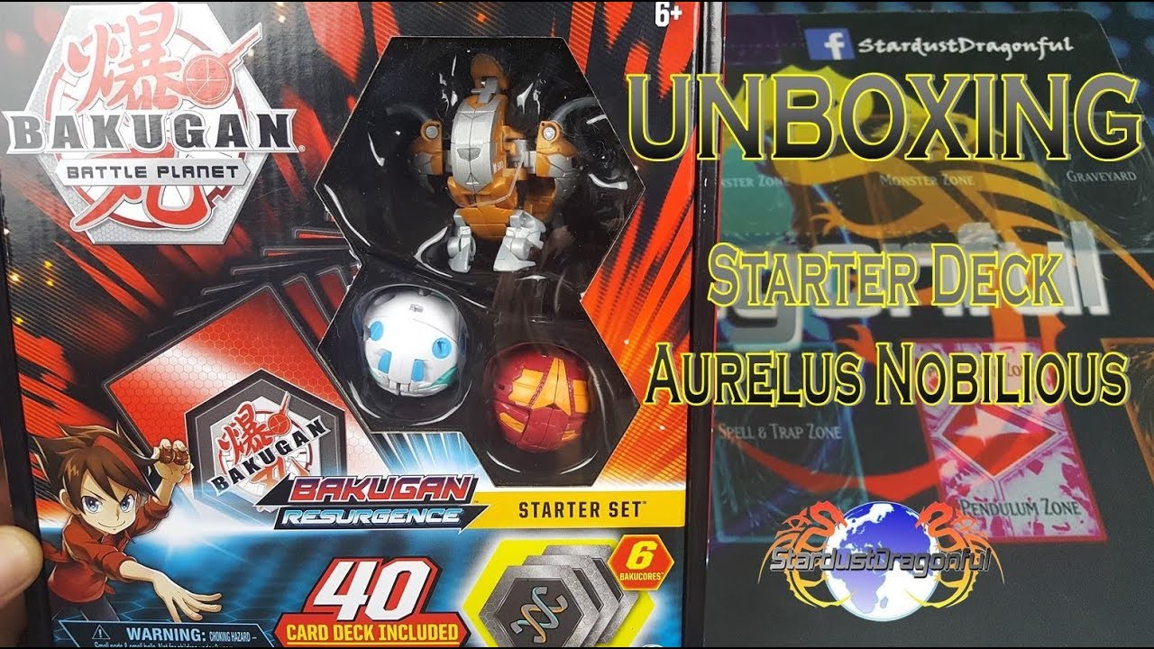 Starter Set Aurelus Nobilious Bakugan Battle Planet Unboxing! France ...