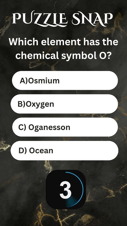 What Element is Represented by the Chemical Symbol 'O'? #motivation # ...
