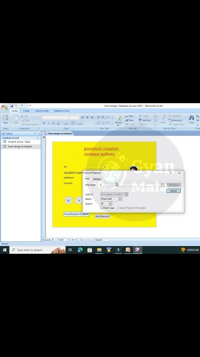 #2 Edit Design Form in Microsoft Access : Text, Textbox - YouTube