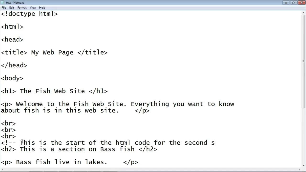 HTML Tutorial for Beginners - 02 - Line breaks, spacing, and comments - YouTube