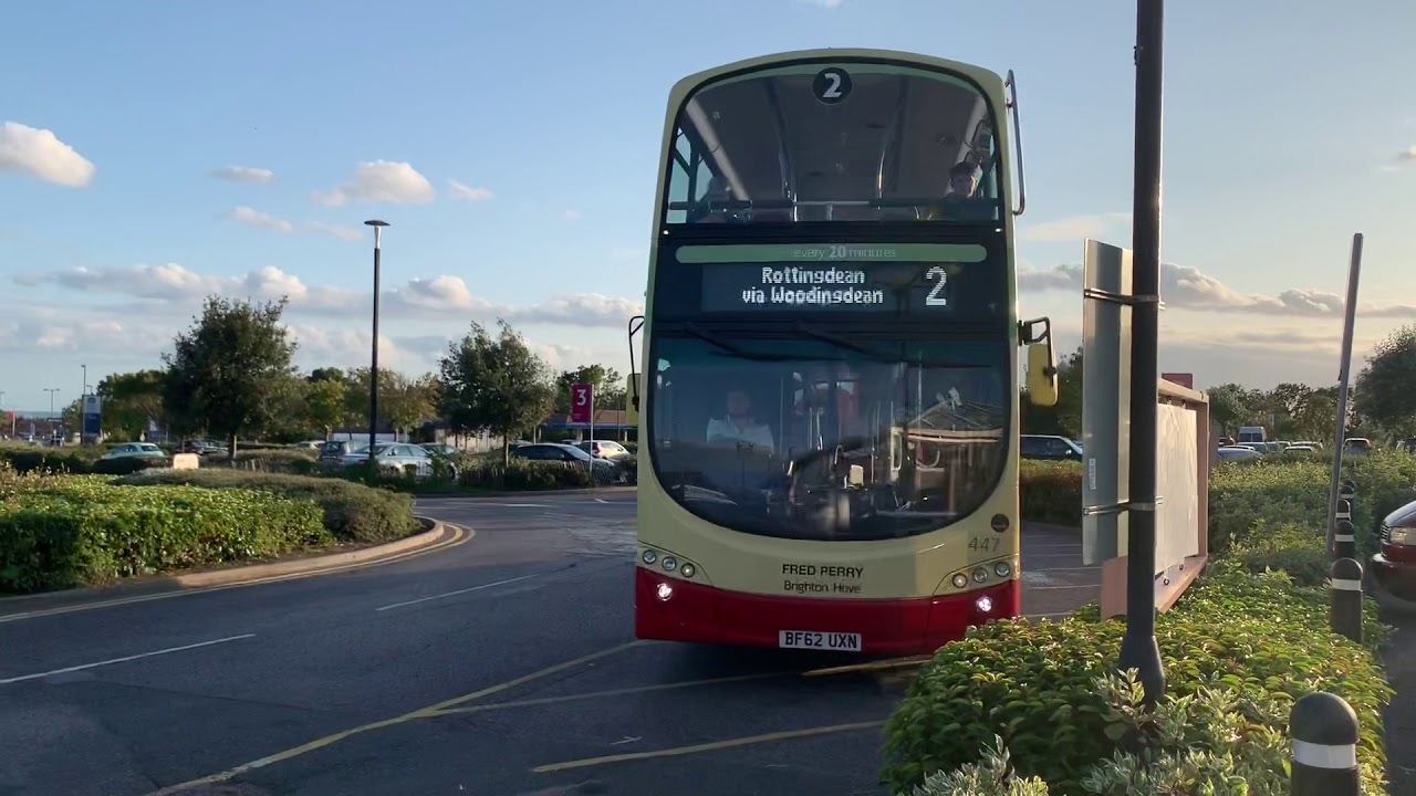 Brighton & Hove Bus Route 2 Arriving Into Holmbush centre Bus stop ...