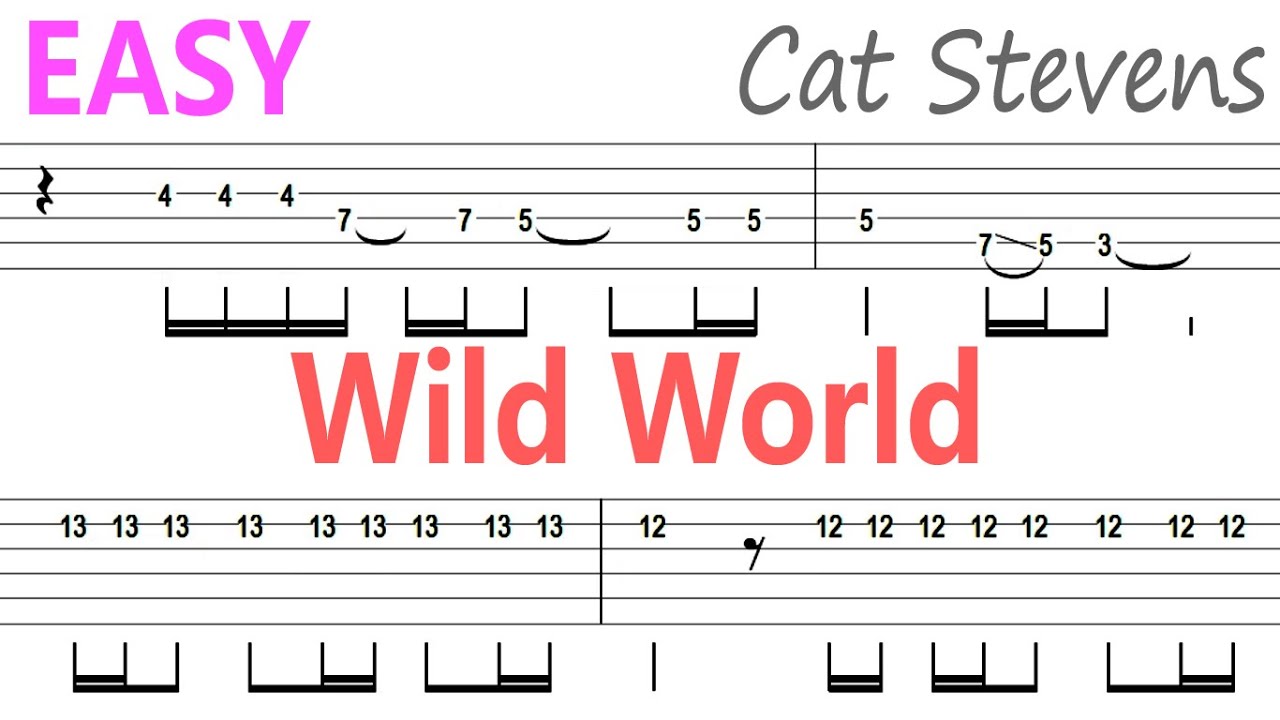 Cat Stevens - Wild World / Mr.Big / Guitar Solo Tab+BackingTrack - YouTube