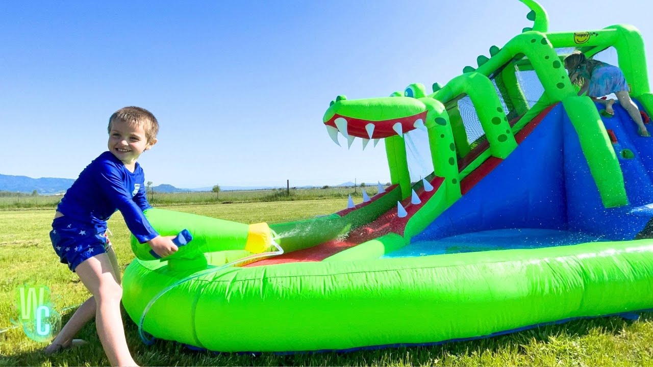 CROCODILE POOL PLAY! Splashing Fun with Crocodile Toys for Kids! - YouTube