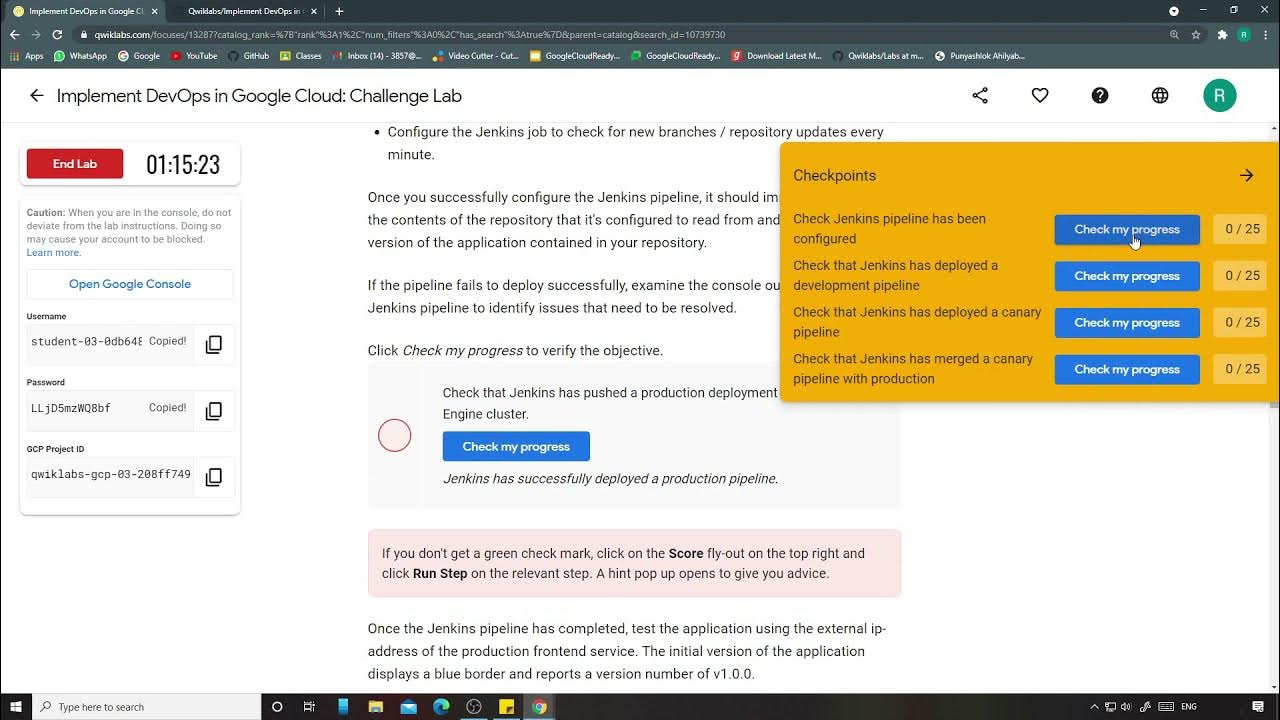 [NEW] Implement DevOps in Google Cloud Challenge Lab | Qwiklabs [GSP330] - YouTube
