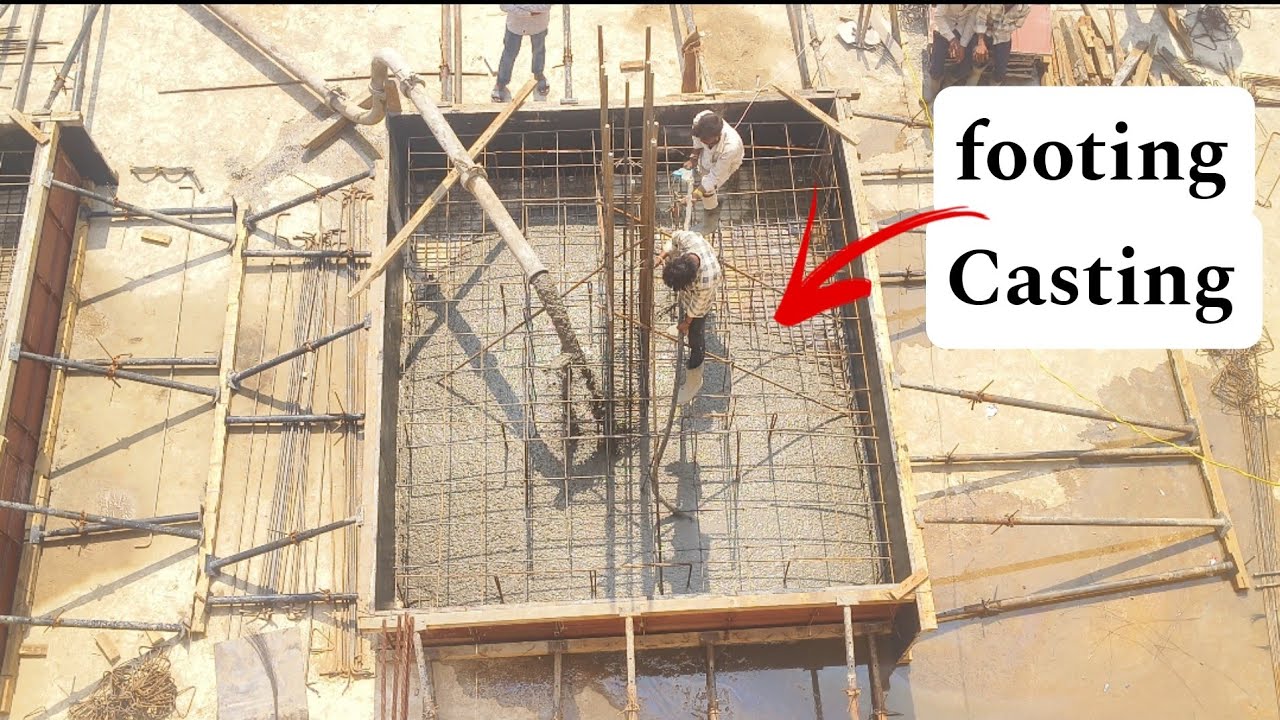 footing Concrete /fast work - YouTube