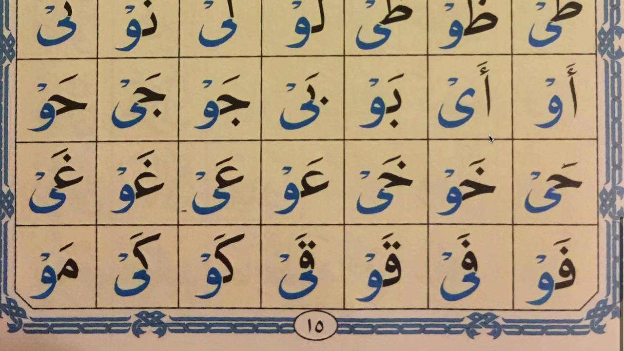 Qaida Noorania Lesson 8 - Exercise Video for Section 2 Lesson 5 ...