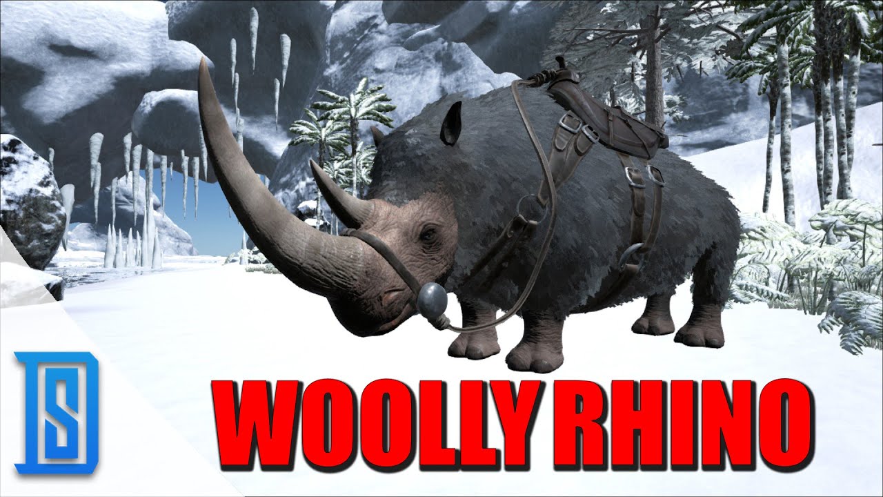 Ark: Survival Evolved-NEW DINO- WOOLLY RHINO/RHINO DESTRUCTION - YouTube