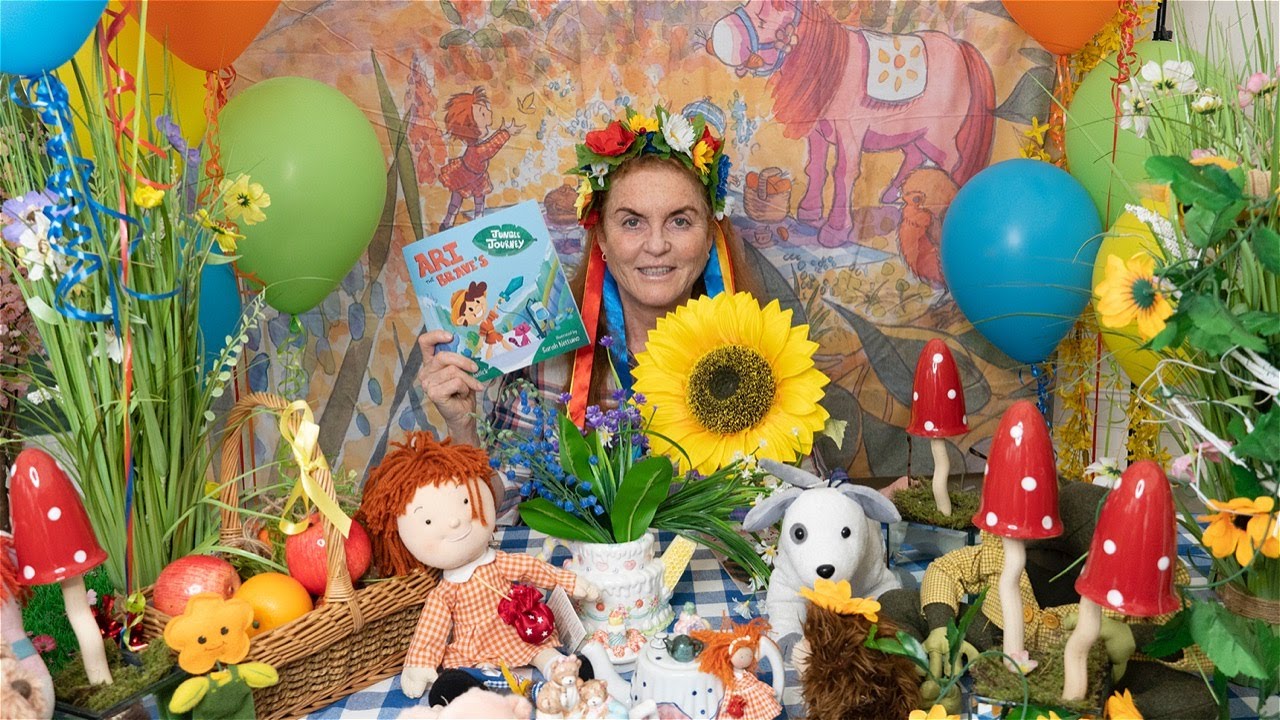 Sarah Ferguson reading Ari The Brave's Jungle Journey by Krystal ...