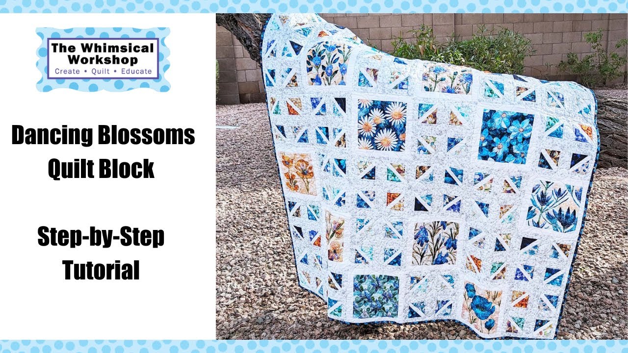 Dancing Blossoms Quilt Block Tutorial | Heidi Pridemore - YouTube