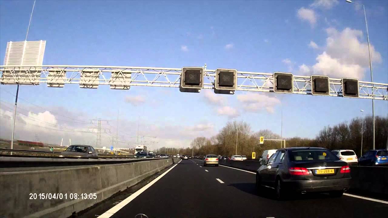 Old Reversible flow lanes A1 westbound - YouTube