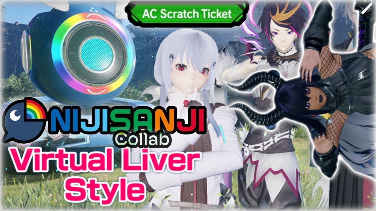 PSO2 NGS || Nijisanji "Virtual Liver" VTuber AC Scratch Collab ...