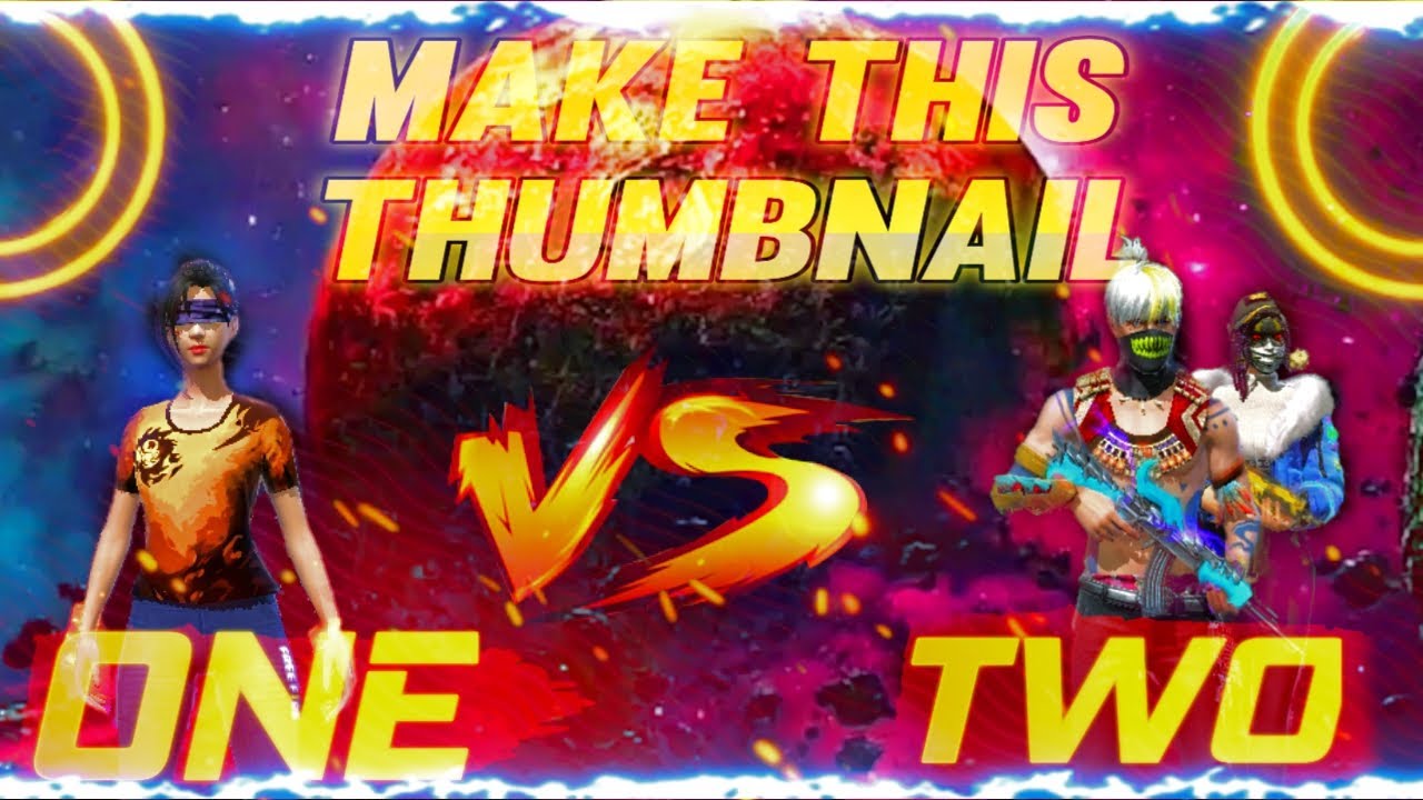 How to make gaming thumbnail | Make 1v2 thumbnail Free fire| How to ...