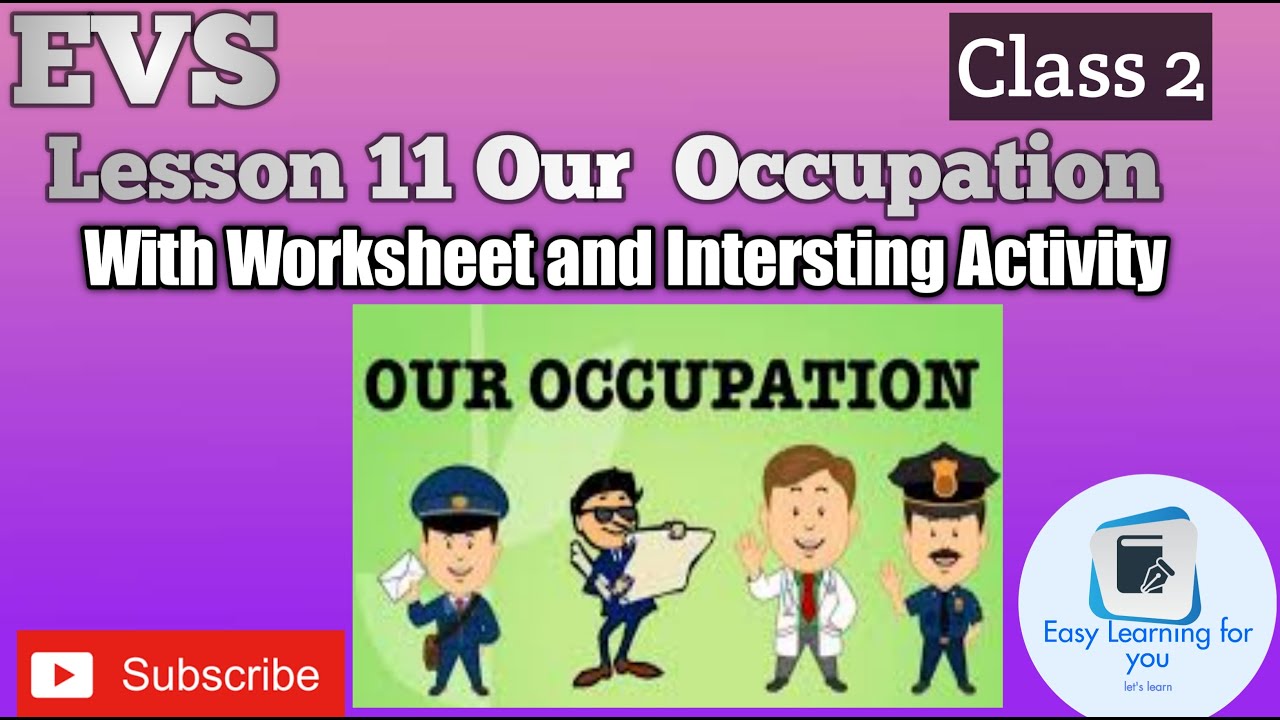 Our Occupation । lesson 11 । Sub EVS। । our o। - YouTube