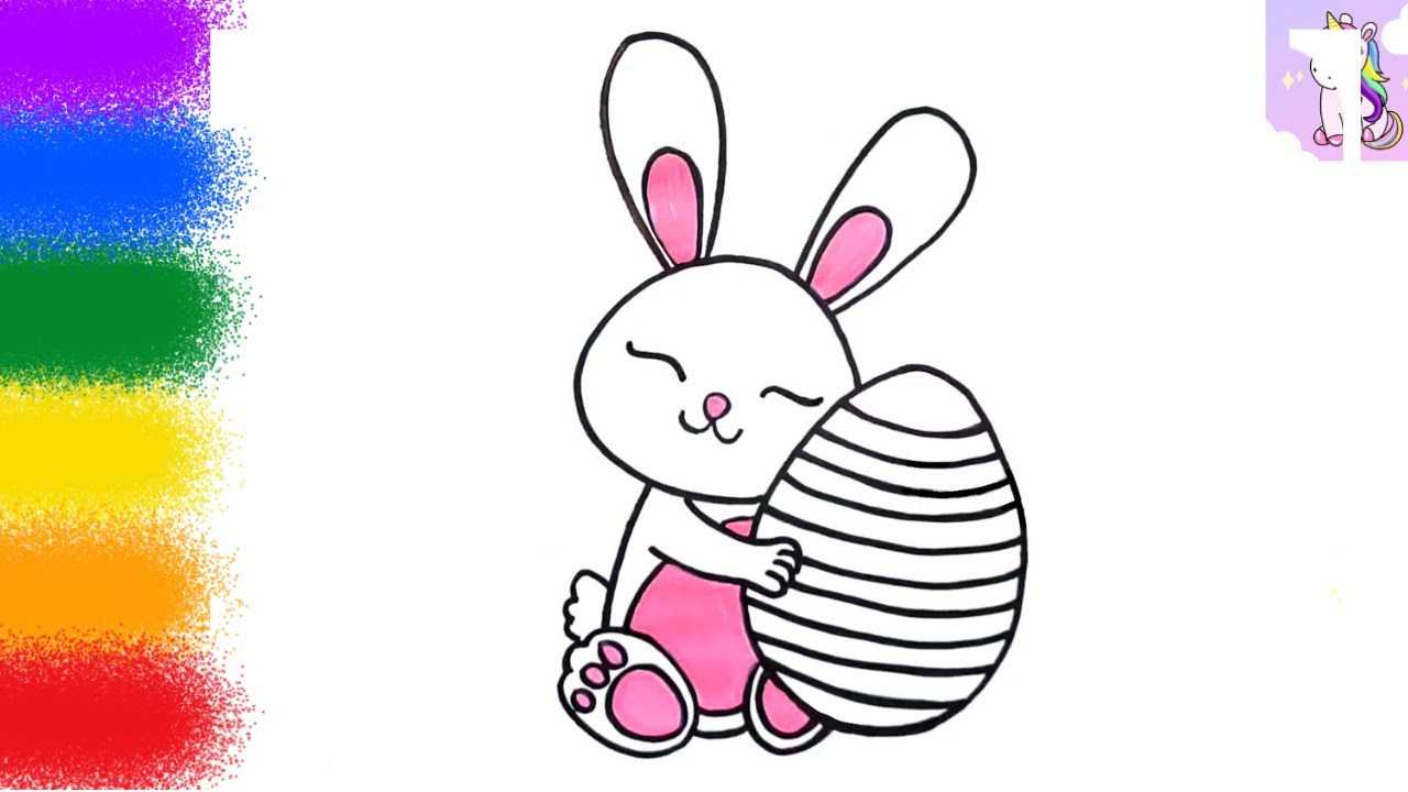 How To Draw a Cute Easter Bunny | Easy Drawing For Kids #easter - YouTube