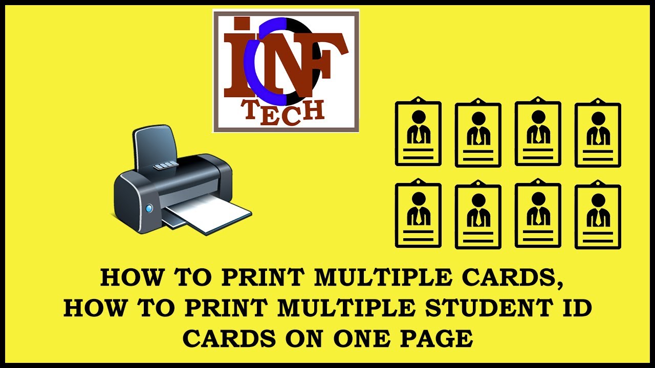 How to Print Multiple ID Cards, Student Cards, Employee Cars -Vistors ...