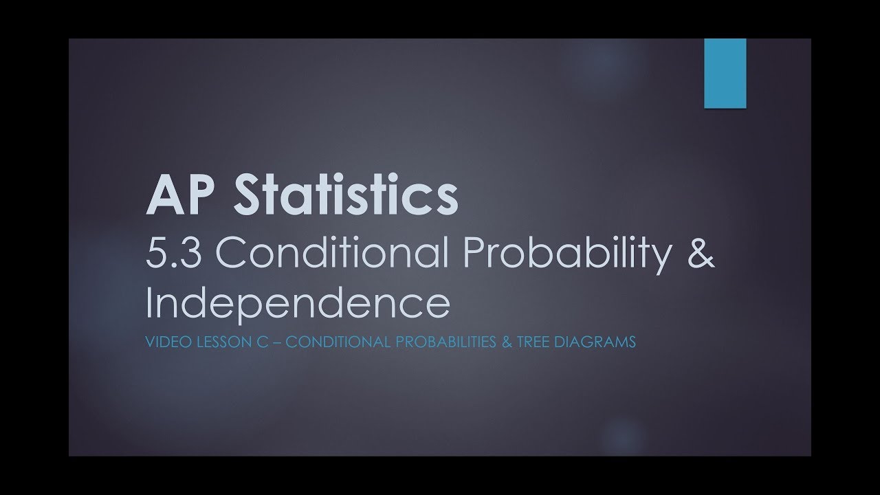 AP Statistics - 5.3C Conditional Probability & Independence - YouTube