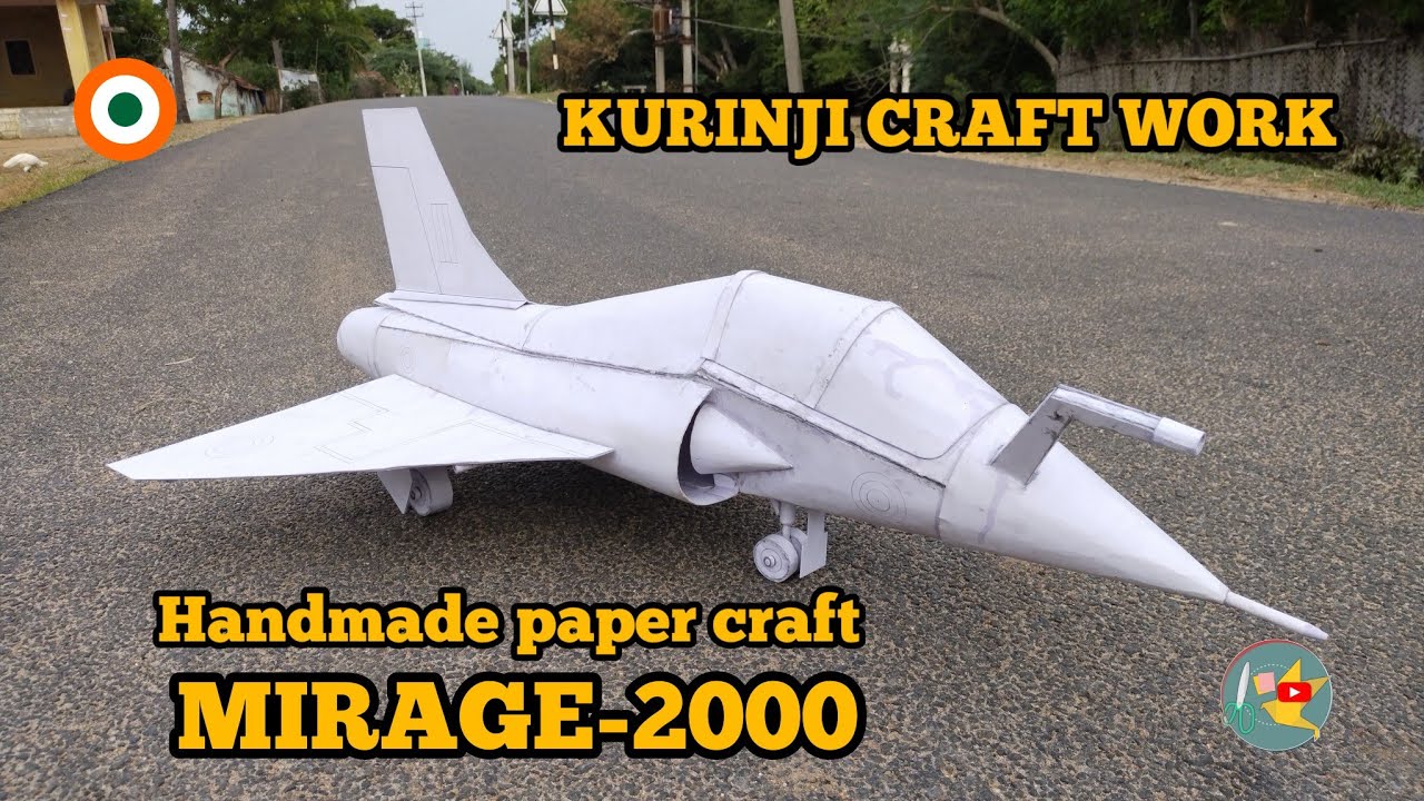 Handmade paper craft Dassault MIRAGE-2000@KurinjiCraftWorks - YouTube