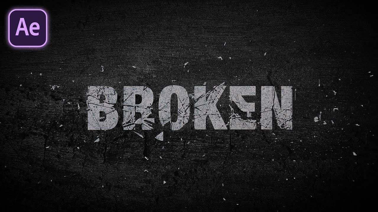 Shatter Text Effect in After Effects - After Effects Tutorial - YouTube