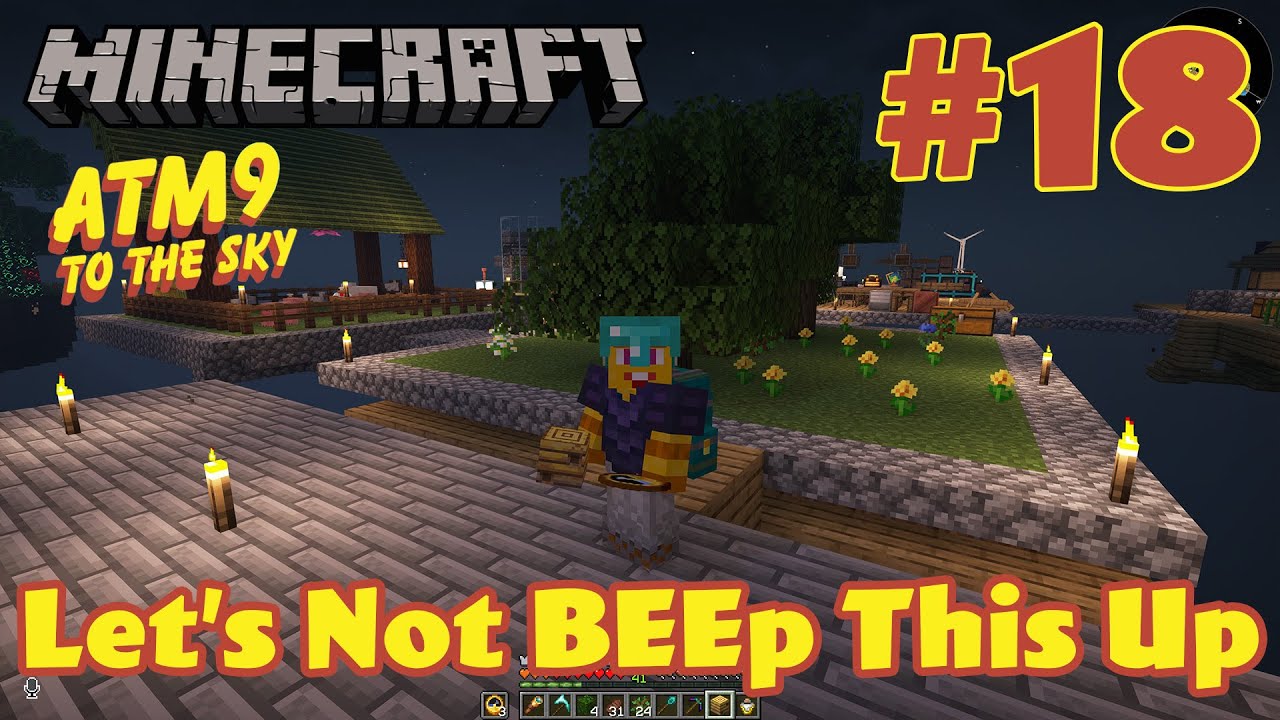 Minecraft ATM9: To The Sky | Mega Bee Enclosure Rebuild (Productive ...