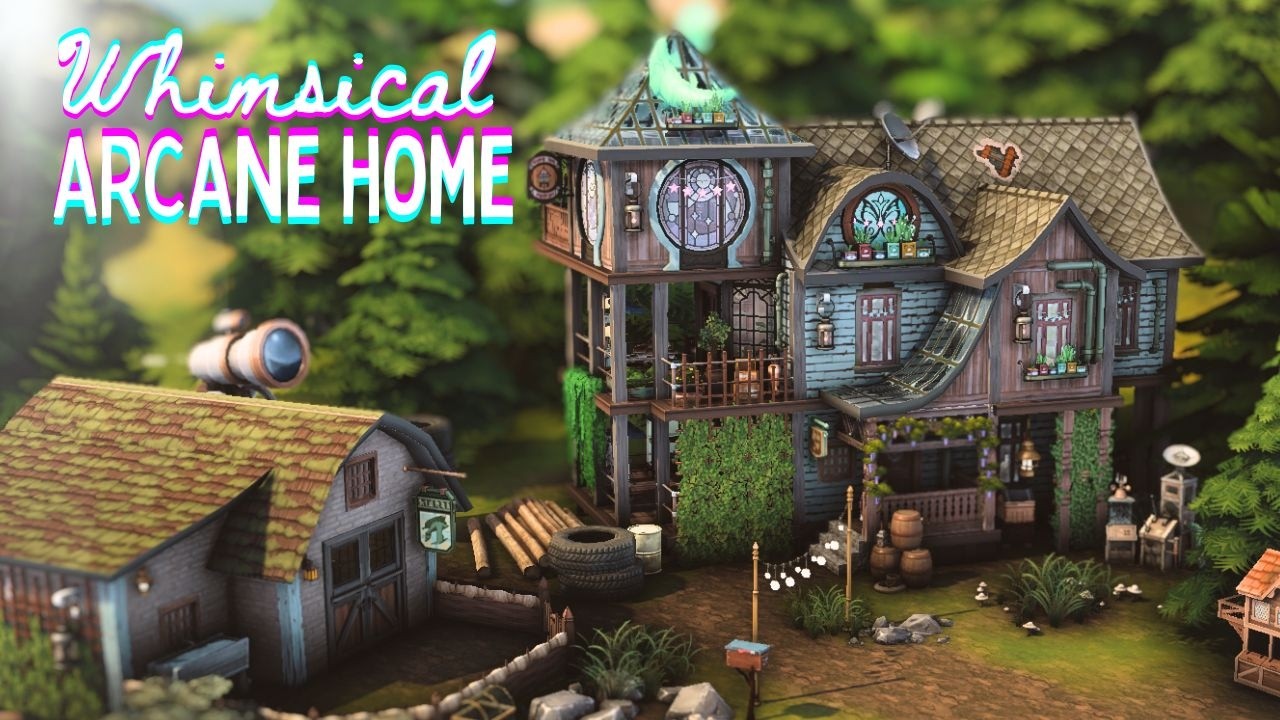 Whimsical Arcane Home ⚙️| The Sims 4 | Stop Motion Build [No CC] - YouTube
