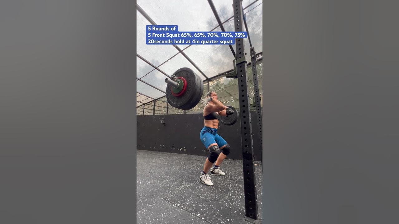 یه تمرین فرانت اسکوات هالتر اسکوات از جلو برای تقویت گیرش دستان Squat Frontsquat Shorts Fs